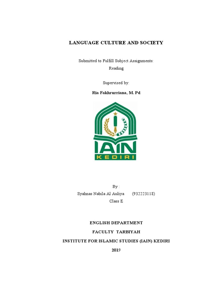 Language Culture And Society Pdf Anthropology Linguistics