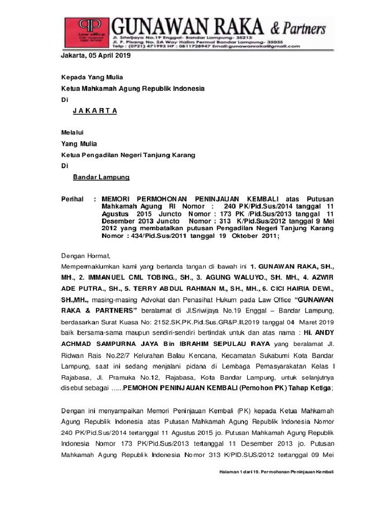 Contoh PK Pidana | PDF