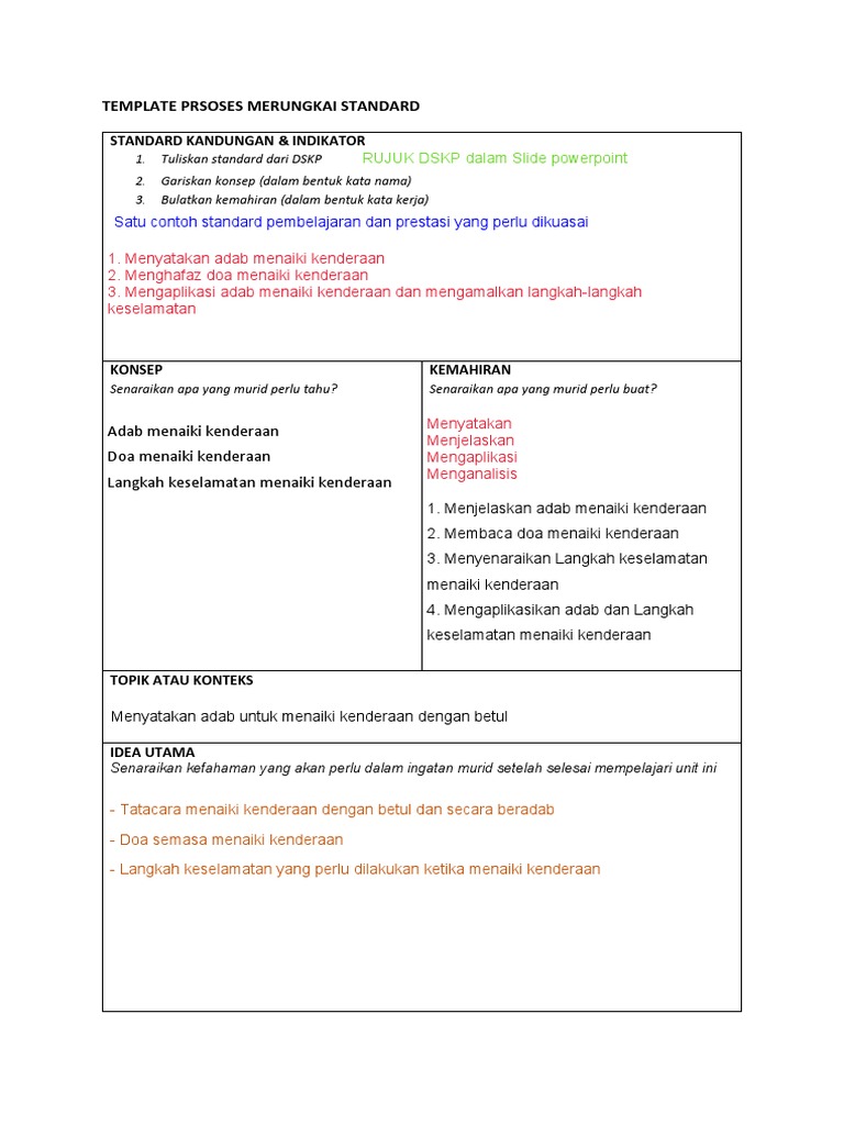 Template 1 - Merungkai Standard Topik 5 | PDF