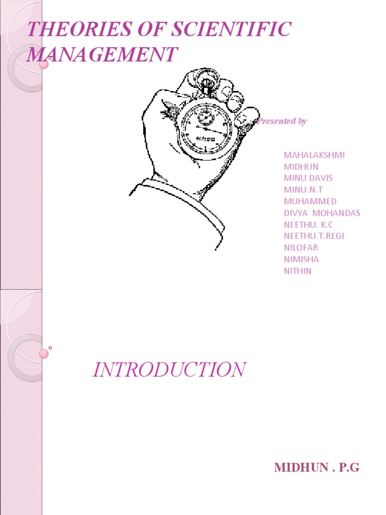 Theories of Scientific Management: Presented by | PDF | Economies