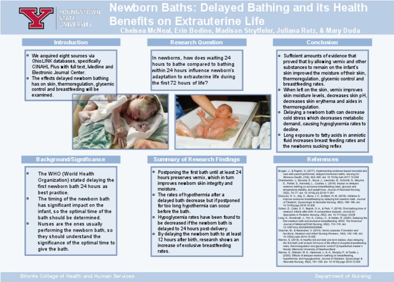 Poster Presentation - Delayed Bathing | PDF | Infants | Breastfeeding