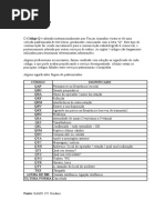Tabela Do Código Q | PDF | Natureza