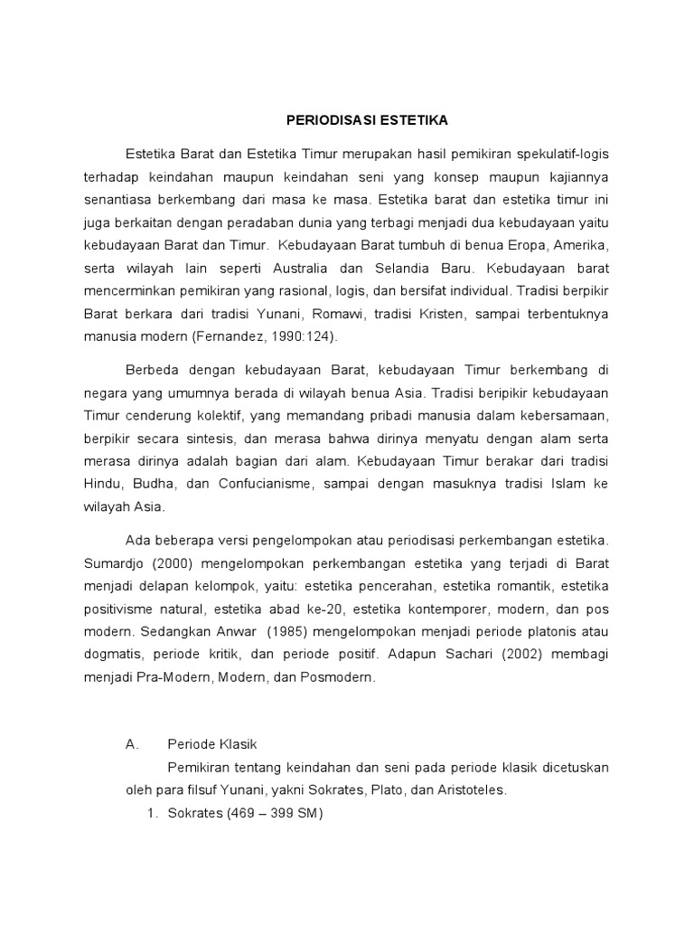 Periodisasi Estetika | PDF