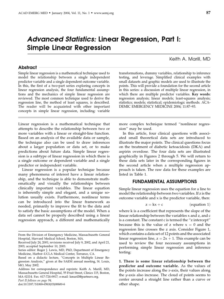 Simple Linear Regression | PDF | Regression Analysis | Linear Regression
