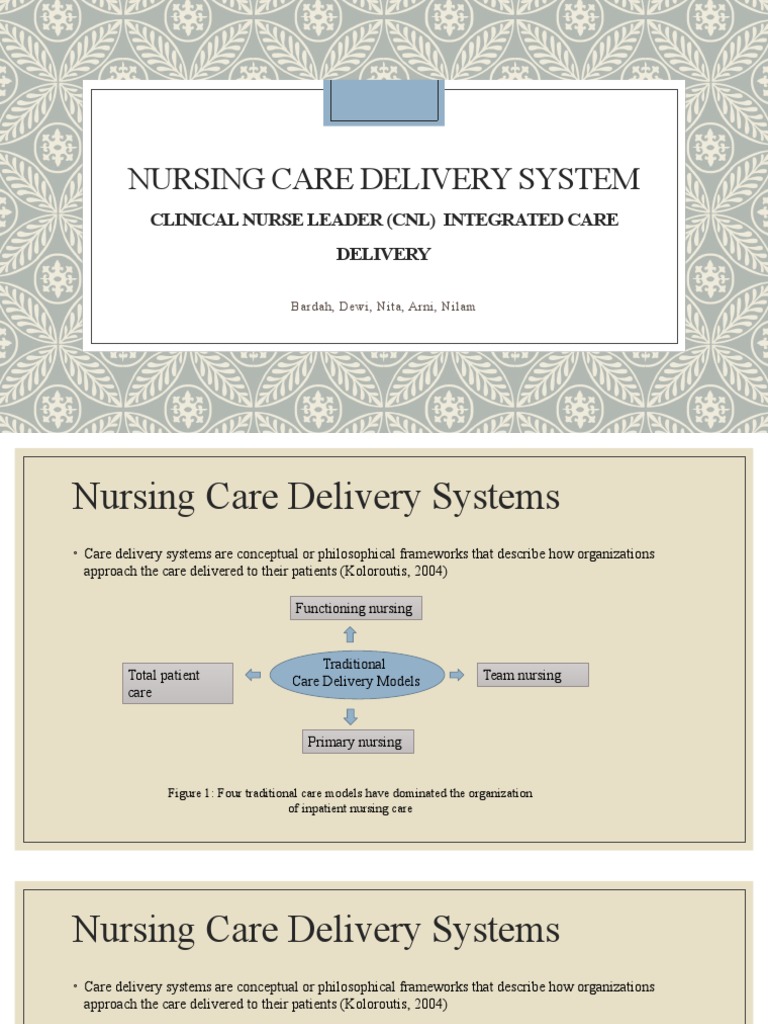 Nursing Care Delivery Systems Overview | PDF | Nursing | Health Care
