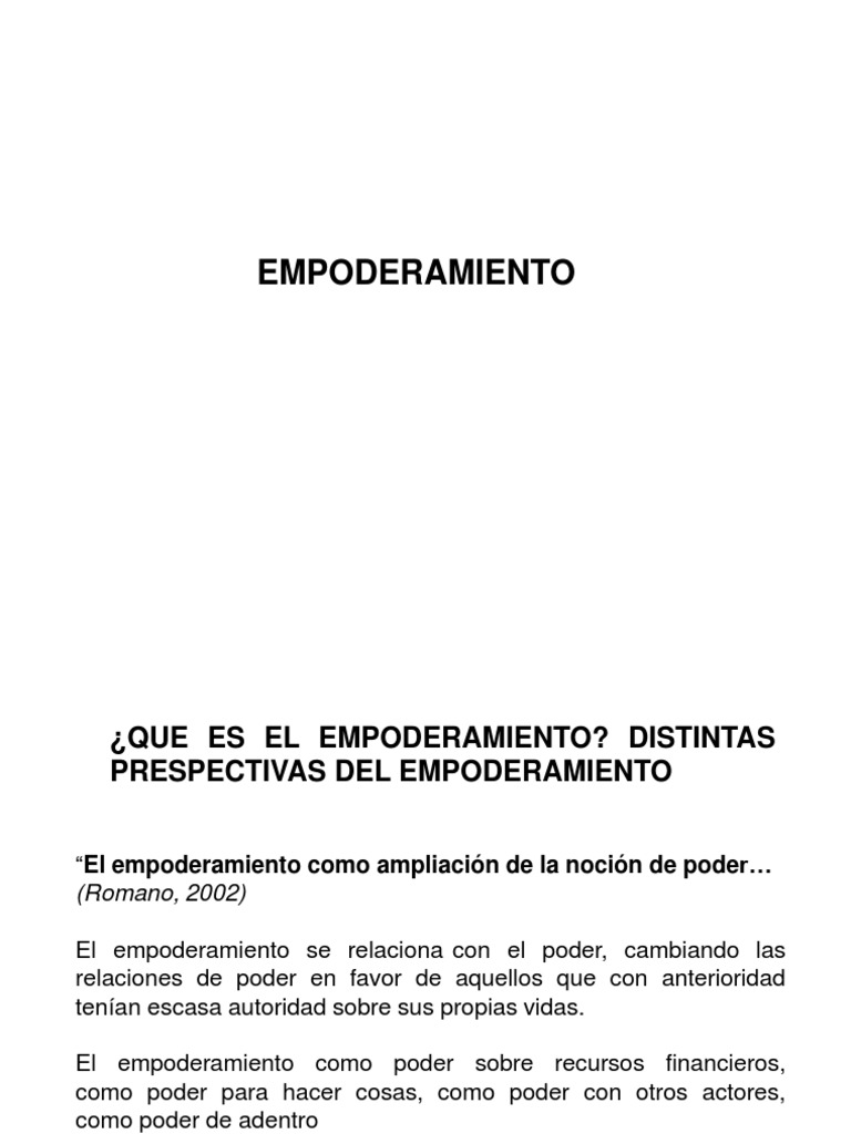 EMPODERAMIENTO | PDF | Empoderamiento | Empresas