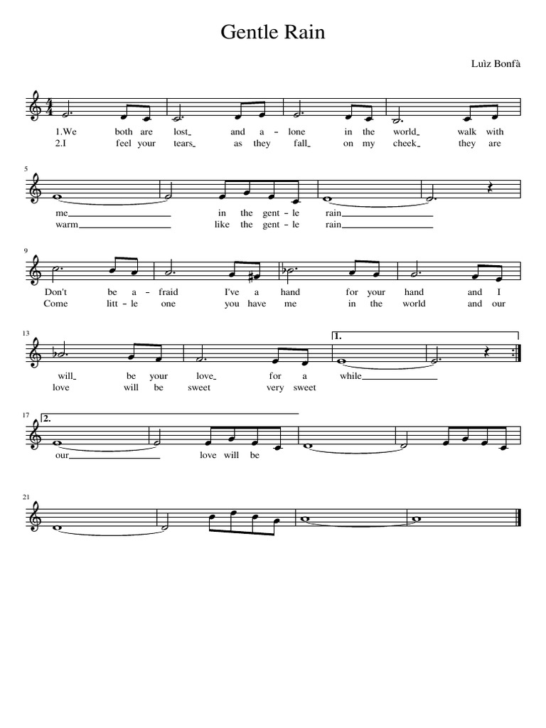 Gentle Rain: Luìz Bonfà | PDF