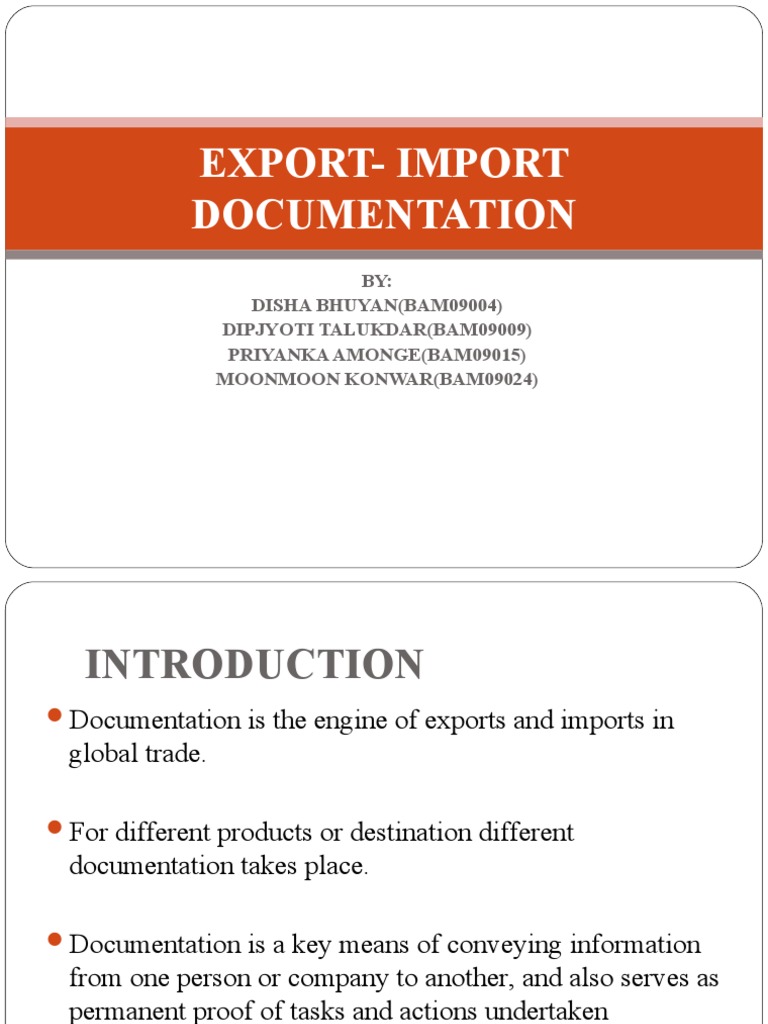 Export-Import Documentation | PDF | Negotiable Instrument | Bill Of Lading