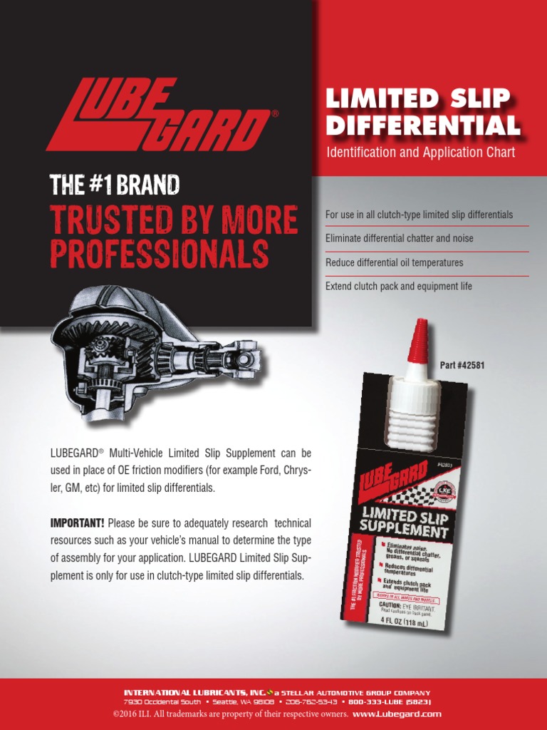 Limited Slip Differential: Identification and Application Chart | PDF ...