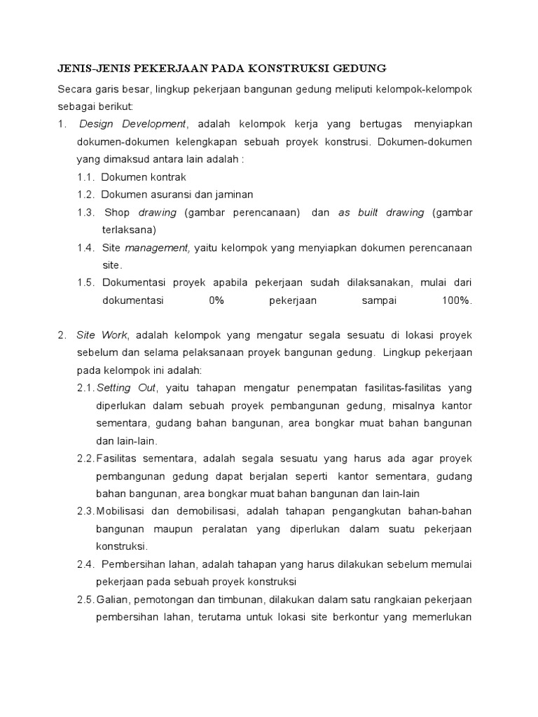 3.2 Jenis2 Konstruksi Bangunan Gedung | PDF