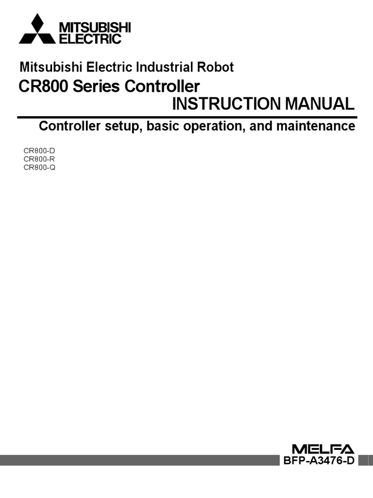 CR800 Series Controller INSTRUCTION MANUAL Controller Setup, Basic ...