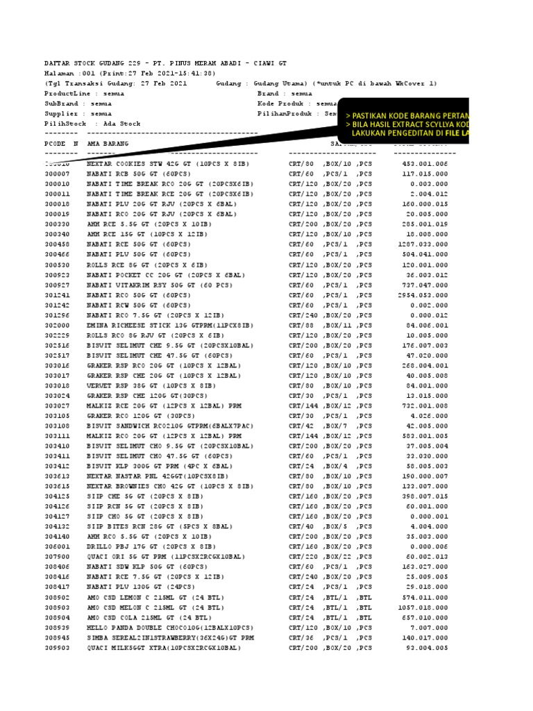(2021) FRM-OPS-003. (7) Stock Opname Direct Scylla Rev. 01 (Format | PDF (2021) FRM-OPS-003. (7) Stock Opname Direct Scylla Rev. 01 (Format | PDF