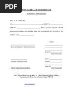 Non Marriage Certificate | PDF