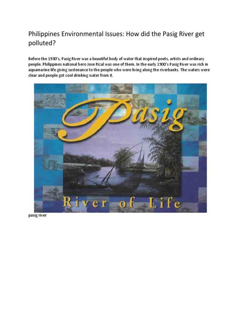 Philippines Environmental Issues: How Did The Pasig River Get Polluted ...