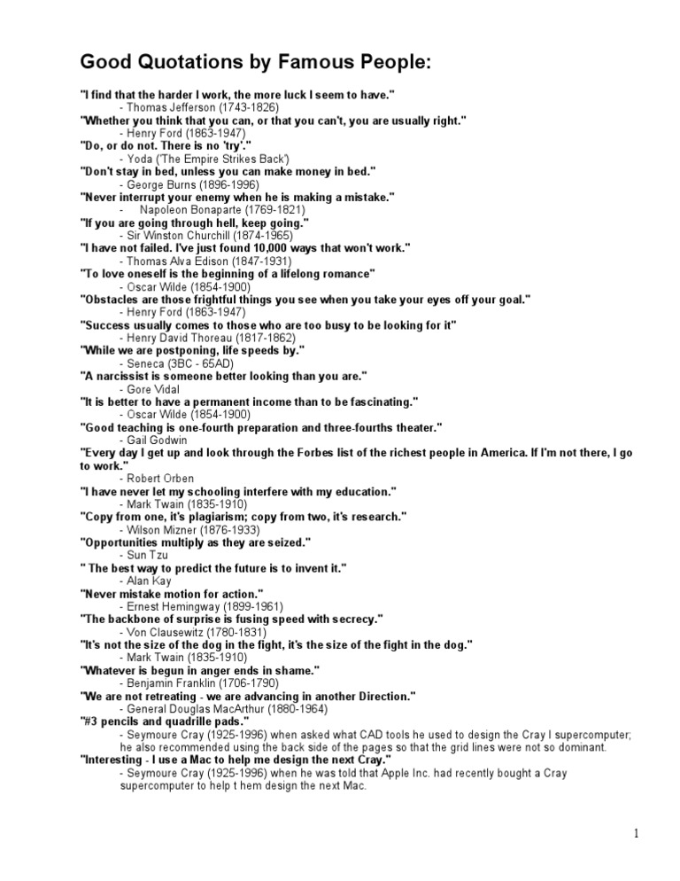 Famous Quotes Collection | PDF