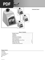 Vortex Mixer Instruction Manual | PDF | Humidity | Mains Electricity