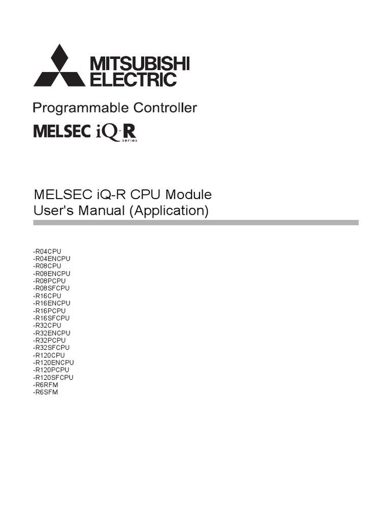 Melsec Iq-R Cpu Module User's Manual (Application) | PDF | Electrical Connector | Computer Science