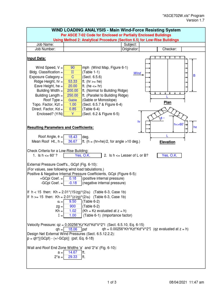 Wind Load For Low Rise Building | PDF | Windward And Leeward | Applied ...