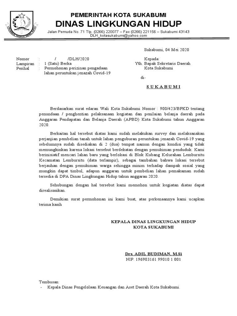 Surat Pengajuan Ke Sekda | PDF