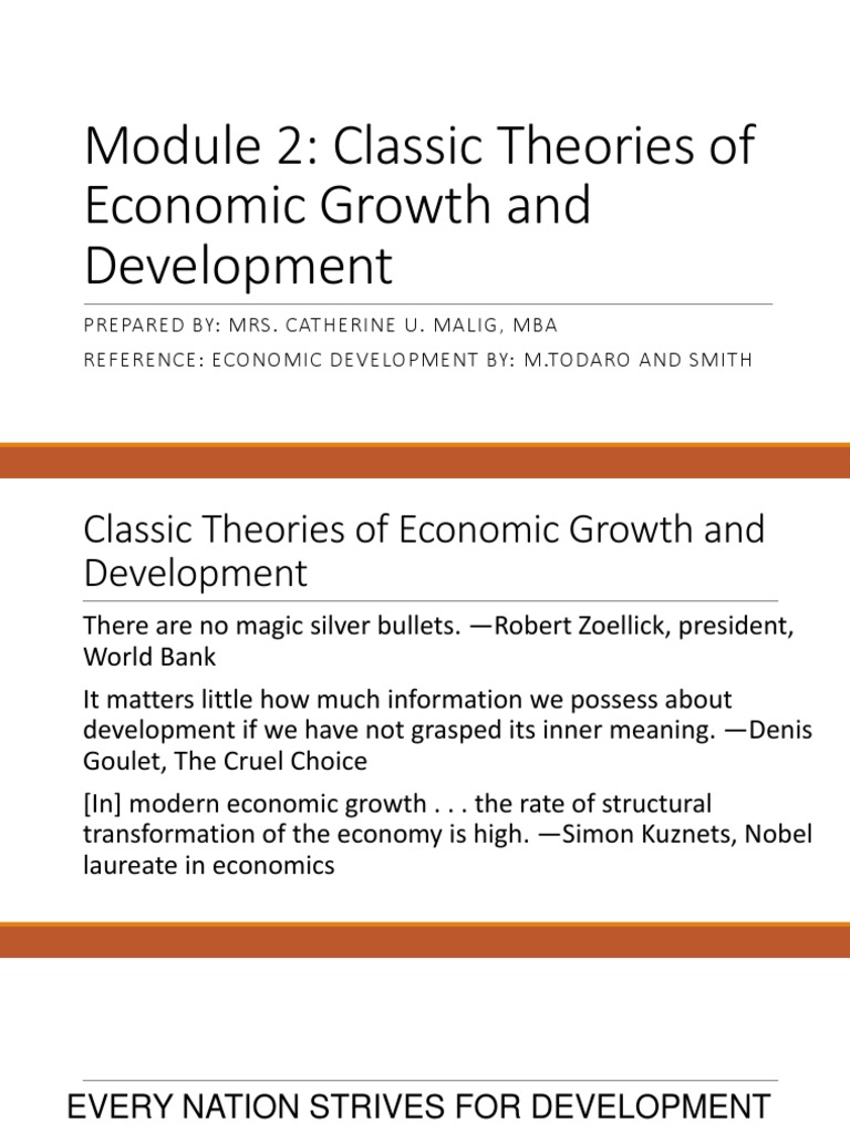 Module 2 - Classic Theories of Economic Growth and Development PPT ...