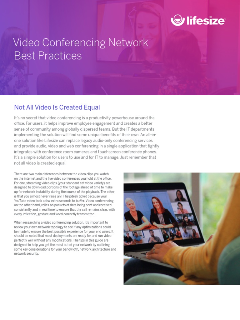 Video Network Best Practice Guide | PDF | Videotelephony | Computer Network