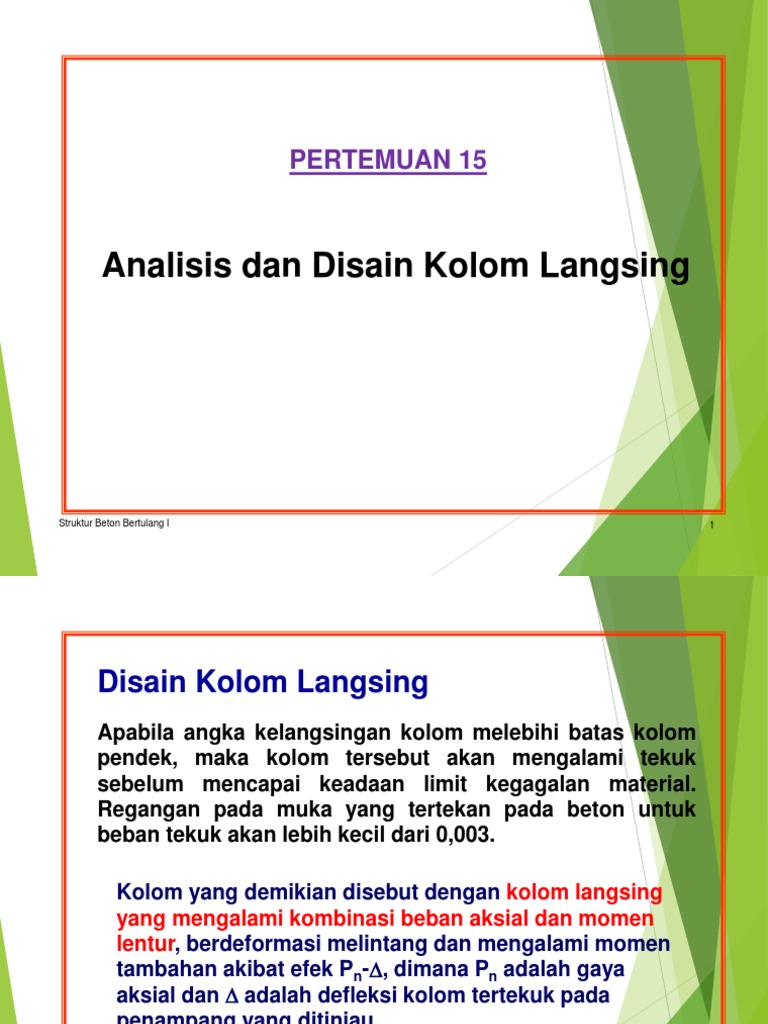 15 - Analisis & Disain-Kolom-Langsing | PDF