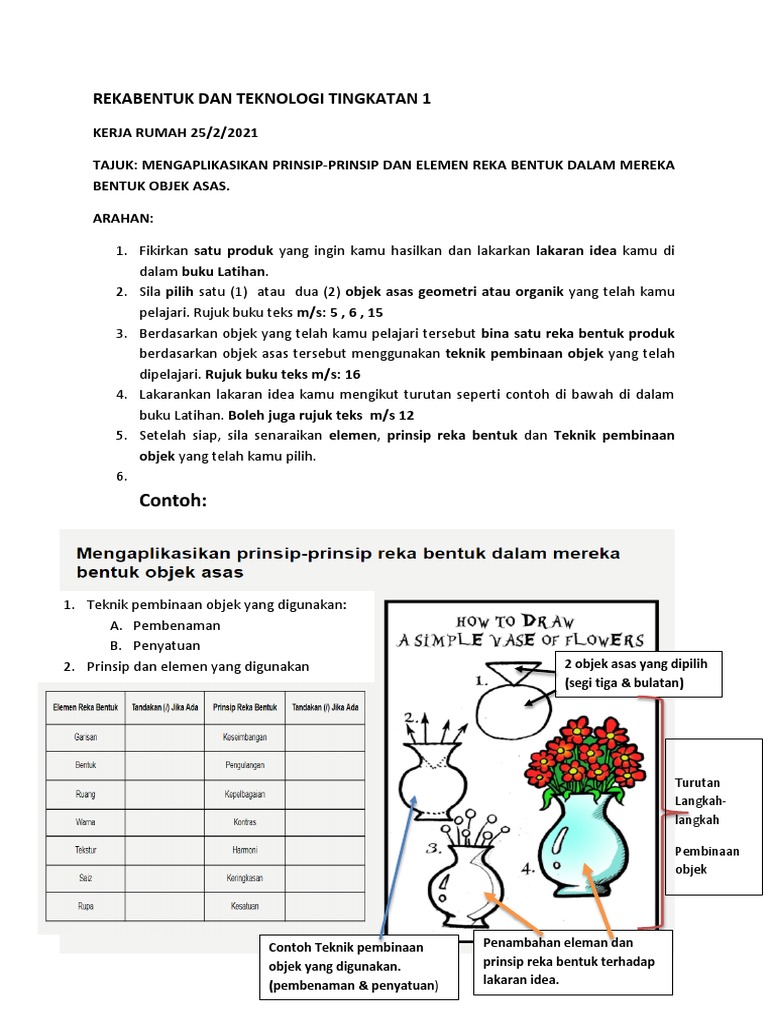 Latihan Elemen Dan Prinsip Reka Bentuk | PDF