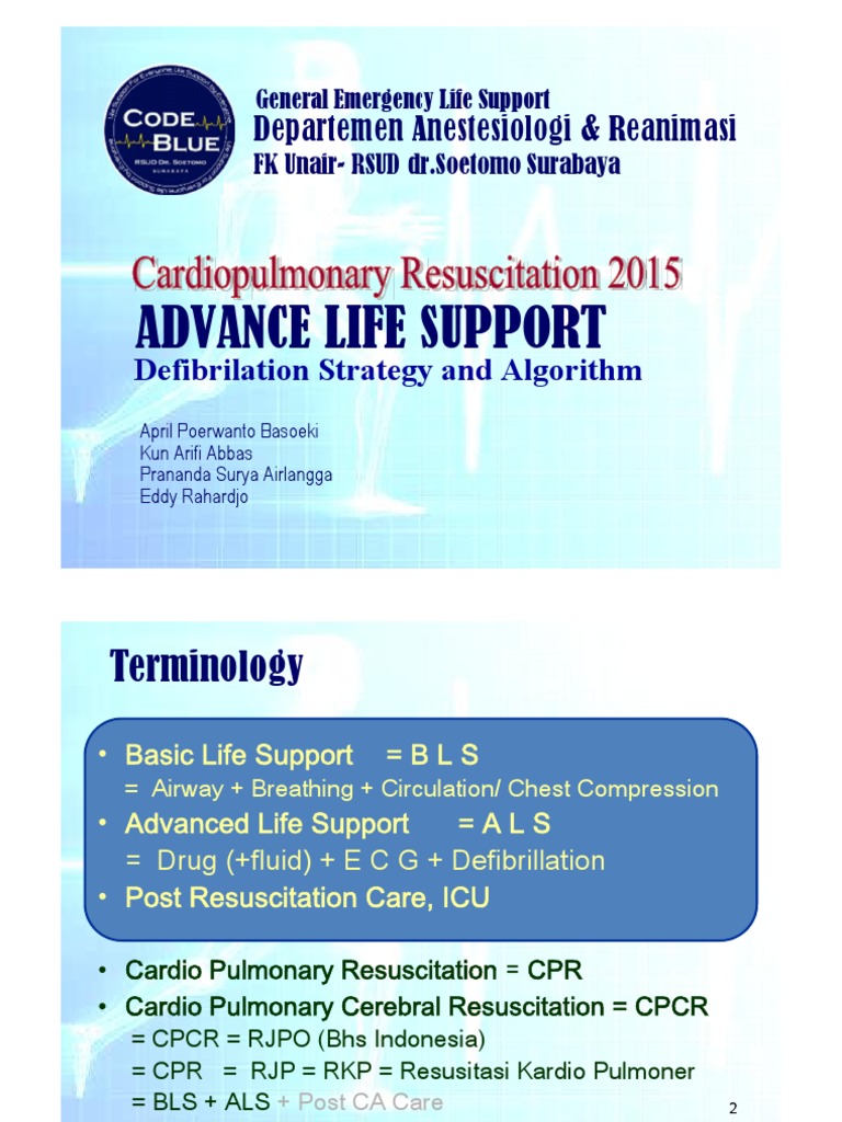 ADVANCED LIFE SUPPORT PROTOCOLS AND CARDIAC ARREST MANAGEMENT ...