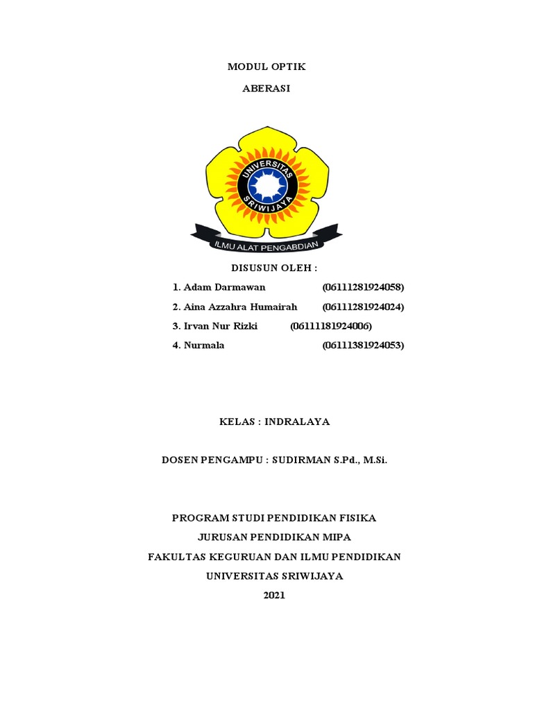 MODUL OPTIK Aberasi | PDF