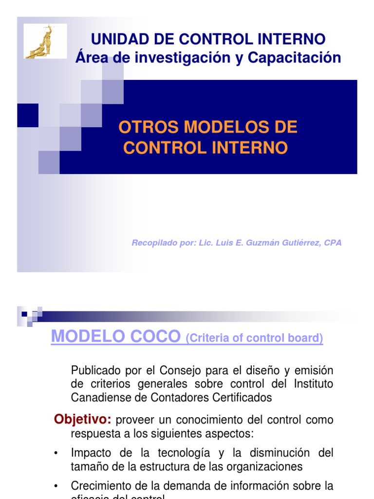 Otros Modelos de Control Interno | PDF | Cobit | Auditoría