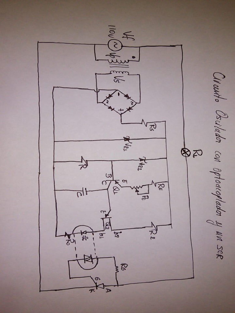 Circuito Oscilador de Relajación Con Opto y SCR | PDF