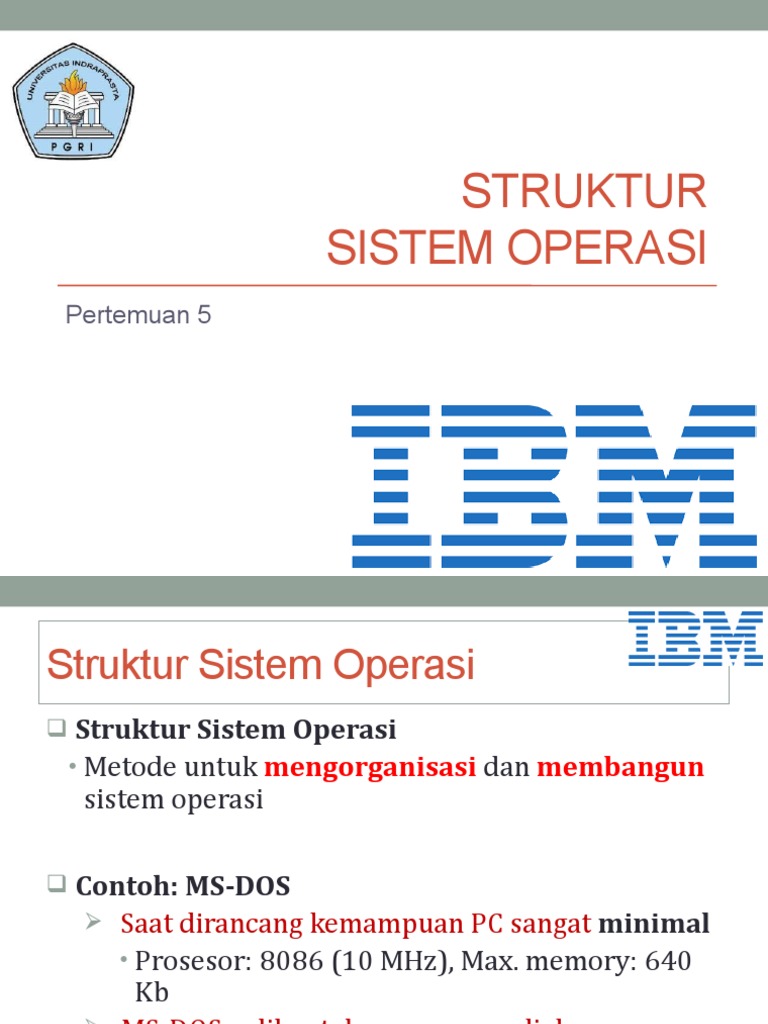 SO Ke 5 Struktur Sistem Operasi | PDF | Komputer