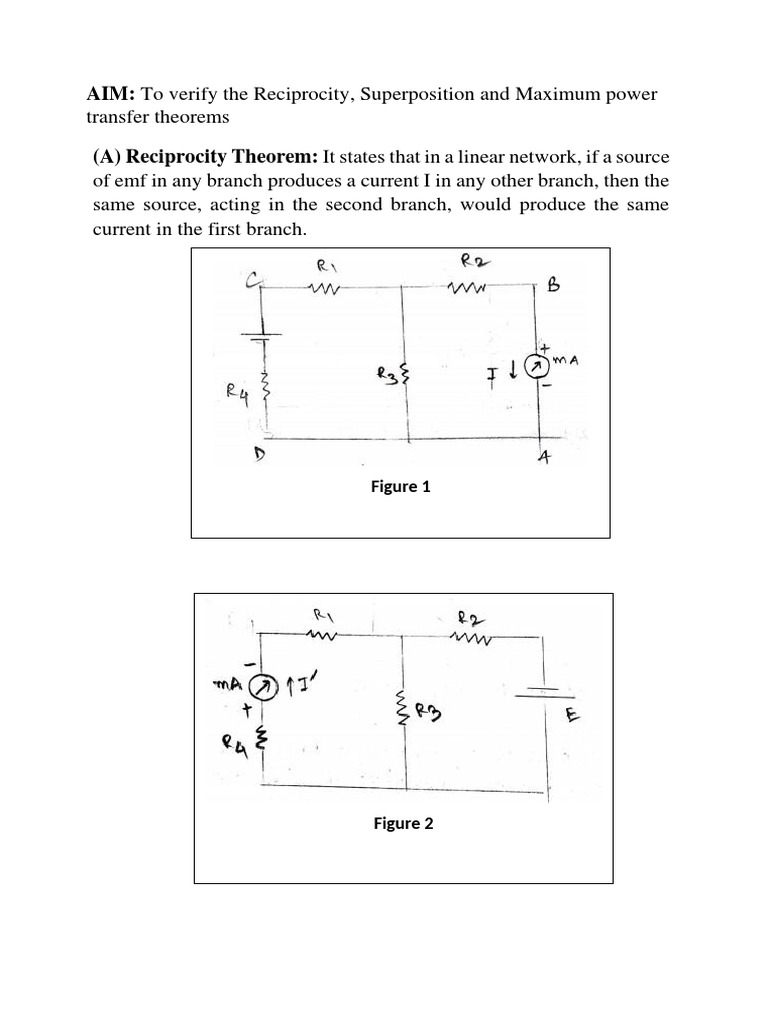 Reciprocity, Superposition & MPT Theorems | PDF | Computer Engineering | Electricity