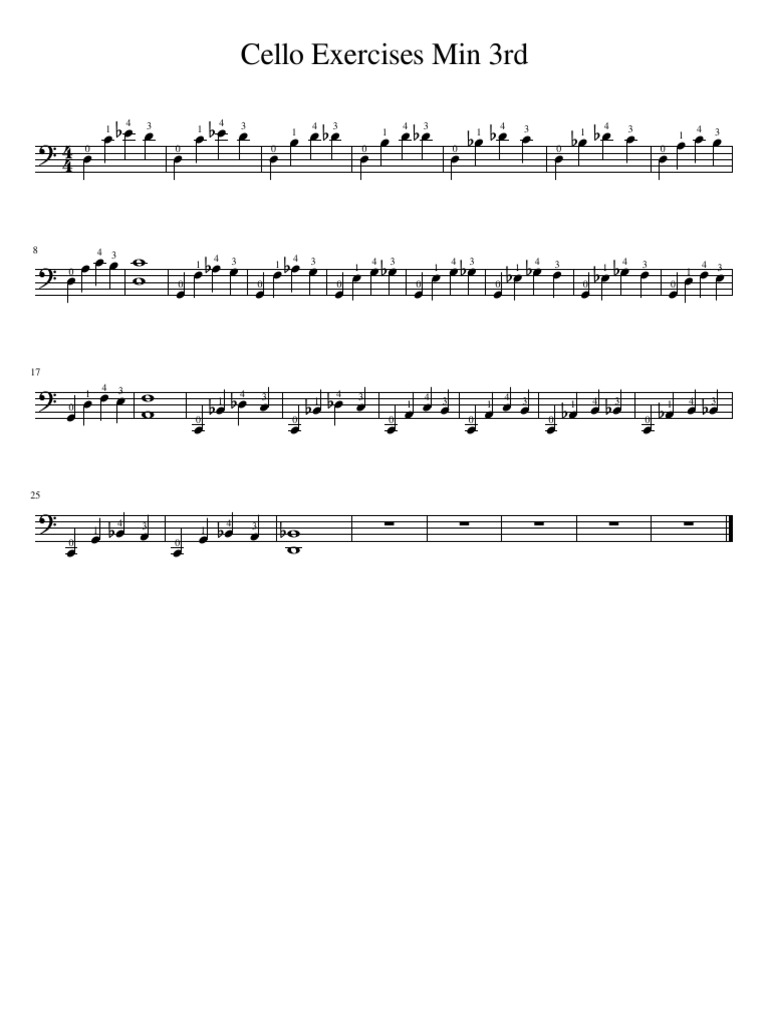 Cello Exercises Min 3rd | PDF