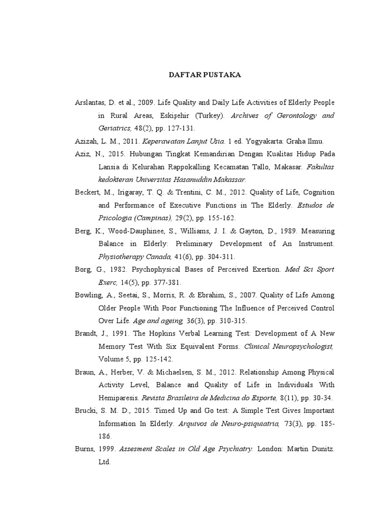 Dapus Bab 4 Dan 5 | PDF | Geriatrics | Old Age