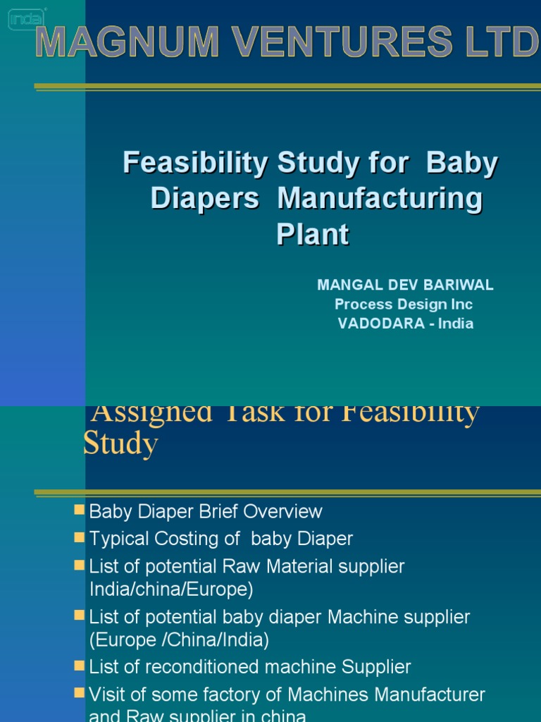 Feasibility Study For Baby Diapers Manufacturing Plant | PDF | Diaper ...