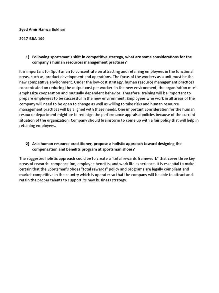 Compensation Case Study | PDF