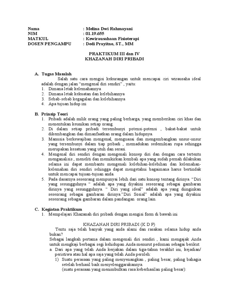 Praktikum III Dan IV (Melina Dwi Rahmayani 01.19.655) | PDF | Sains ...