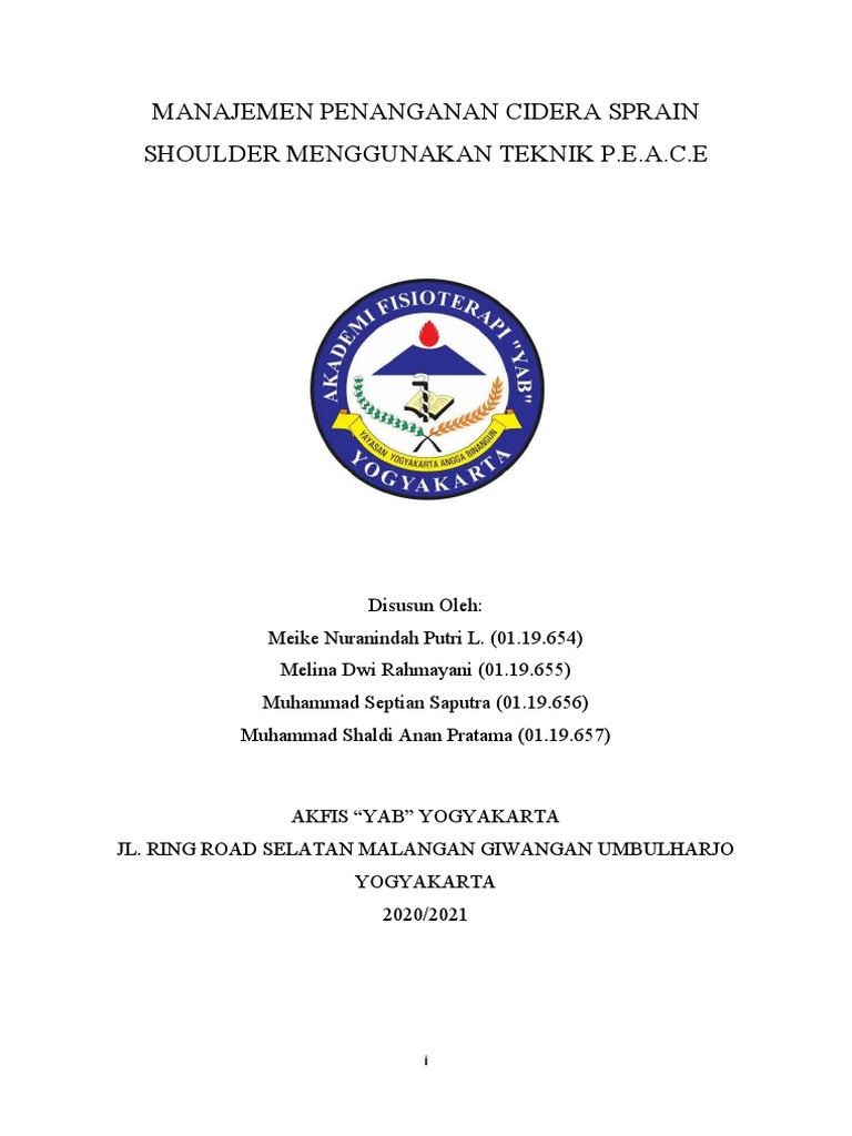 Teknik PEACE untuk Sprain Shoulder | PDF | Kesehatan Holistik