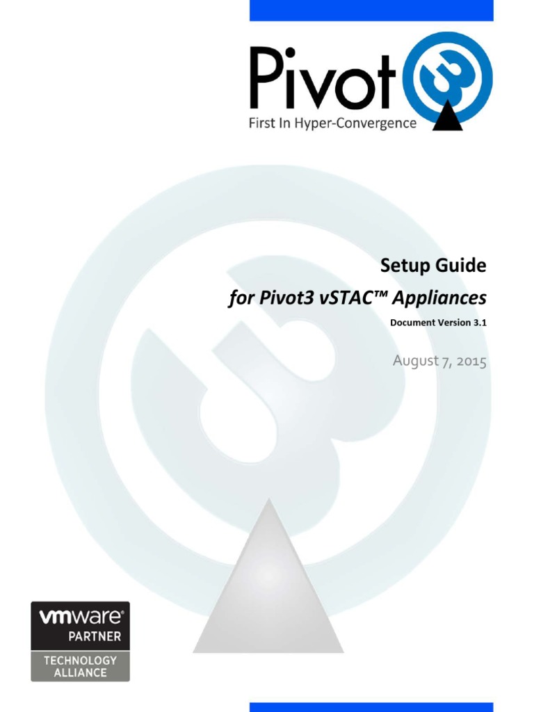 Pivot3 VSTAC Setup Guide | PDF | Ip Address | Computer Network