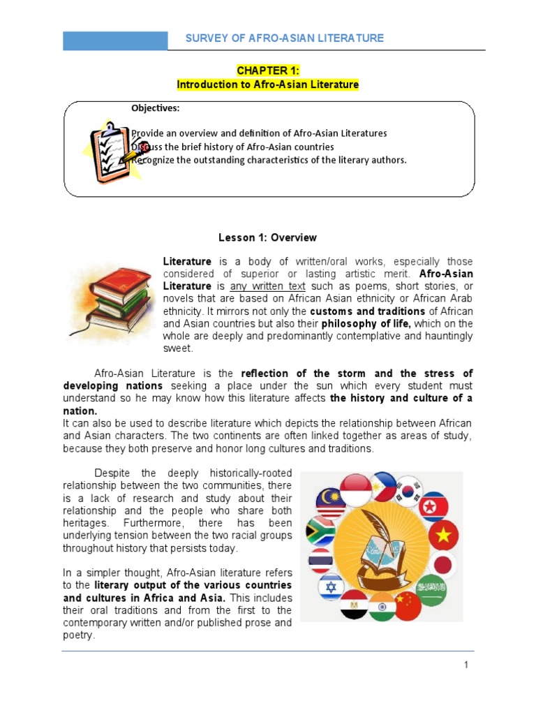 EL113 Afro-Asian LiteCHAPTER1 | PDF | African Literature | Egyptian ...