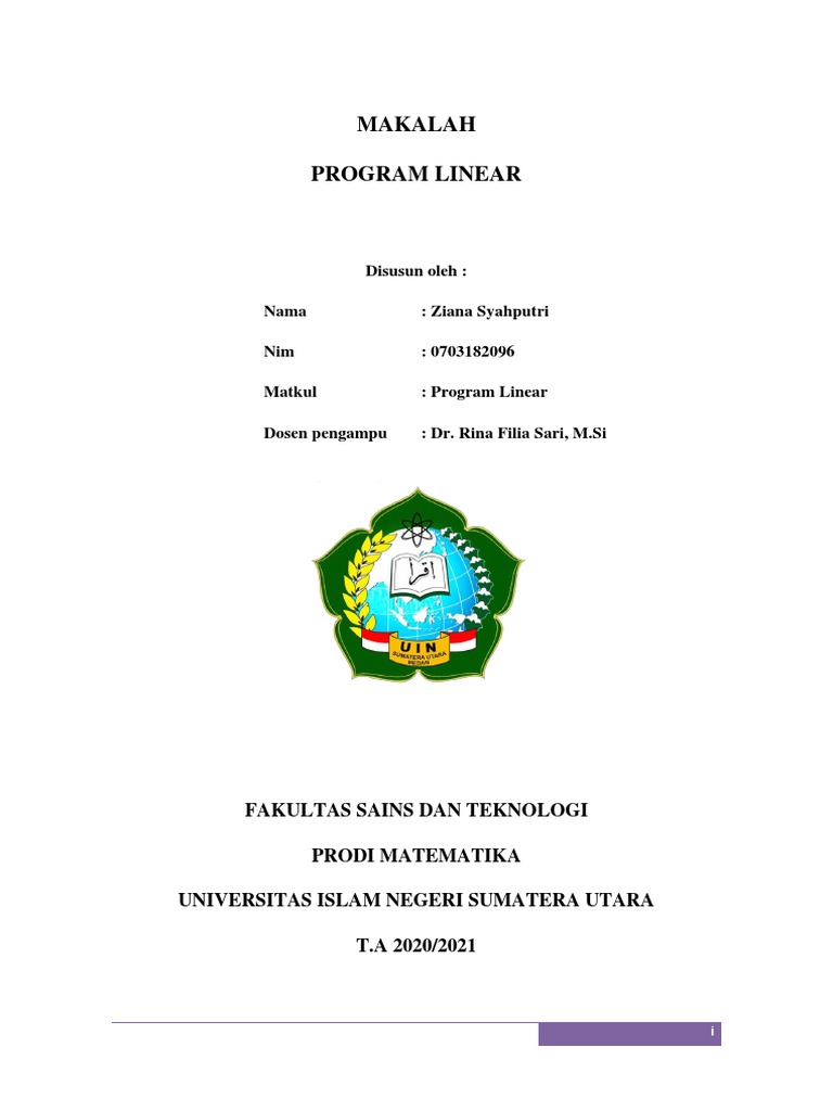 Makalah Program Linear | PDF