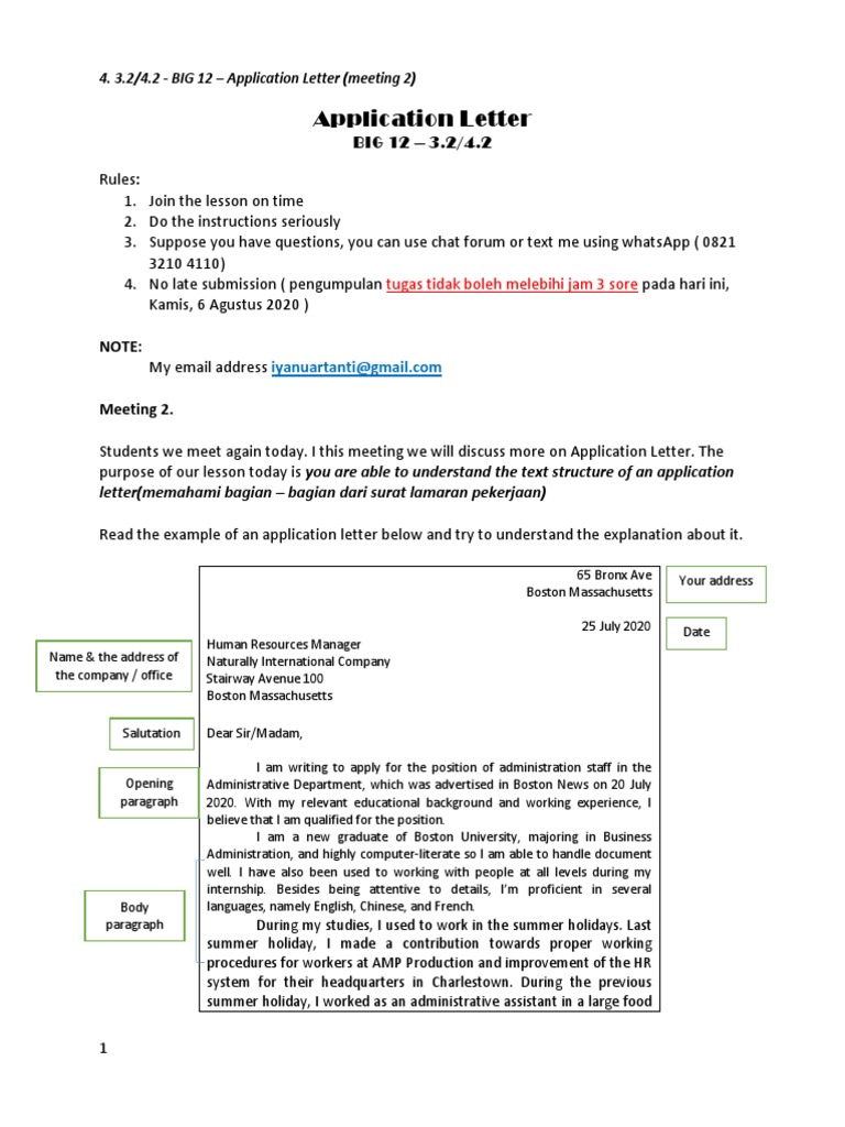 Application Letter Structure Guide | PDF | Communication | Business