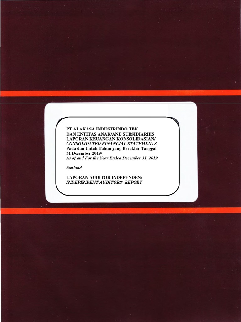 Lap Keu Wajar Tanpa Pengecualian | PDF | Indonesian Rupiah | Equity ...