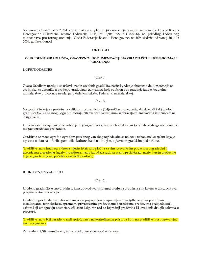 1 - Gradilišna Dokumentacija | PDF