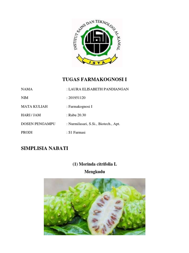 Laura Elisabeth Farmakognosi | PDF