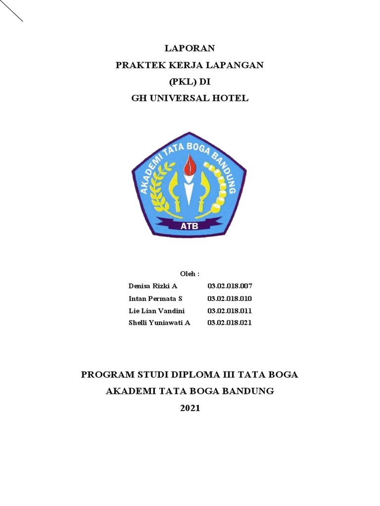 Laporan PKL Tata Boga di GH Hotel | PDF