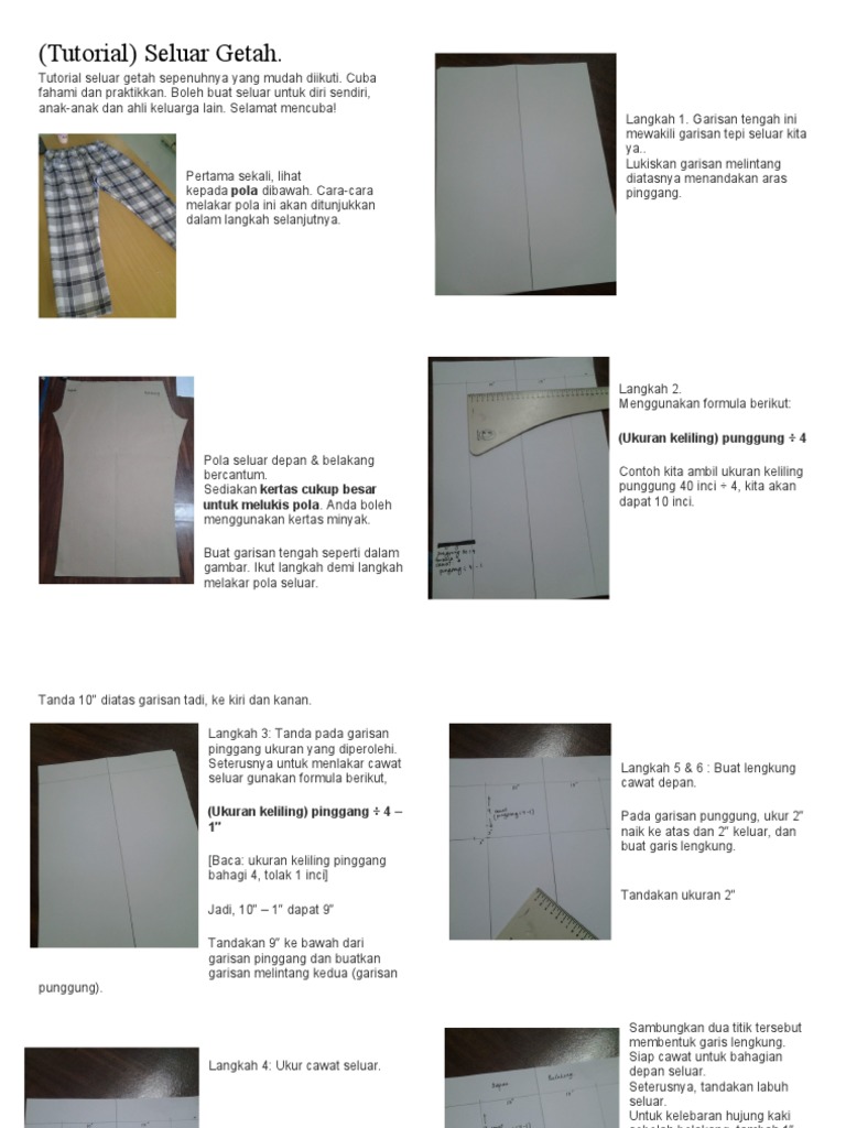 Tutorial Seluar | PDF