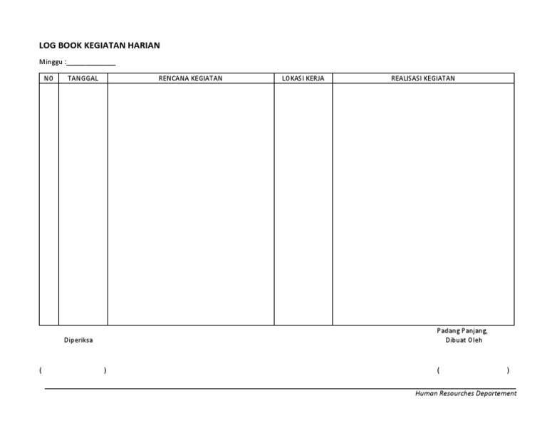 Log Book Kerja Harian Teknisi | PDF