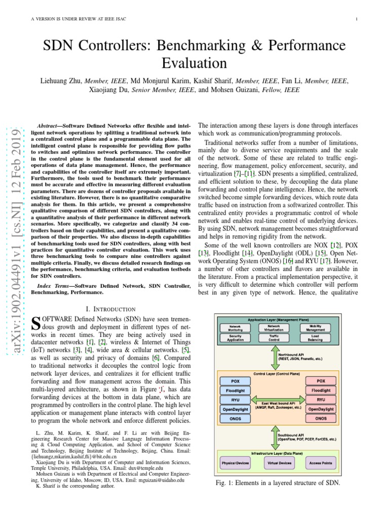 Y SDN Controllers Benchmarking & Performance Evaluation | PDF | Load Balancing (Computing ...
